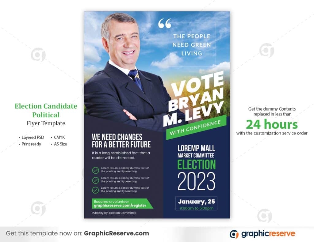 Canva Election Candidate Poster Template Design