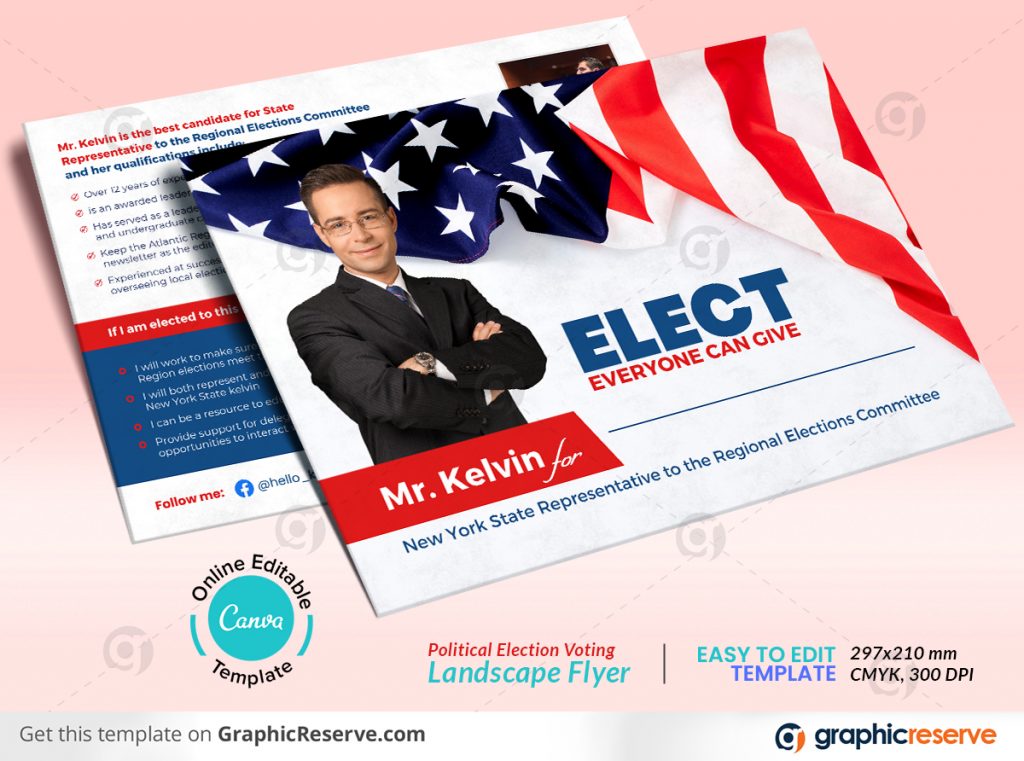 Creative Political Election Landscape Flyer Template