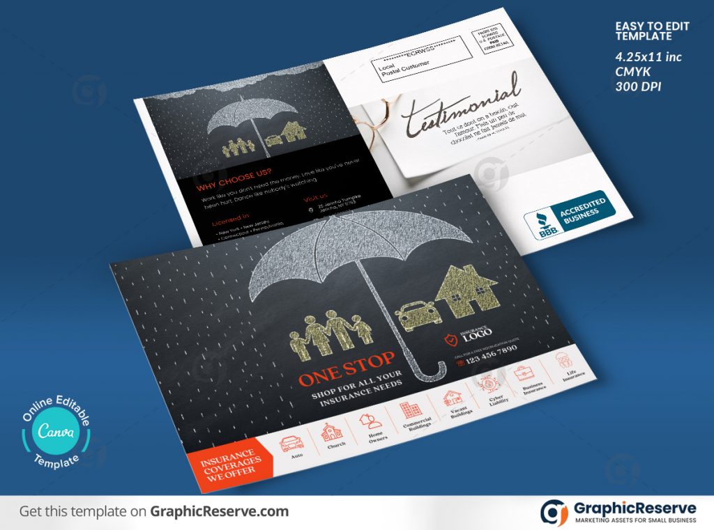 Informative Insurance Company Flyer Template