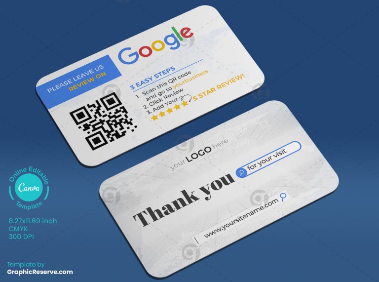 Google Review Poster Design Canva Template