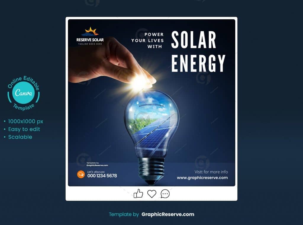 Create Stunning Solar Posts with Our Premium Canva Template