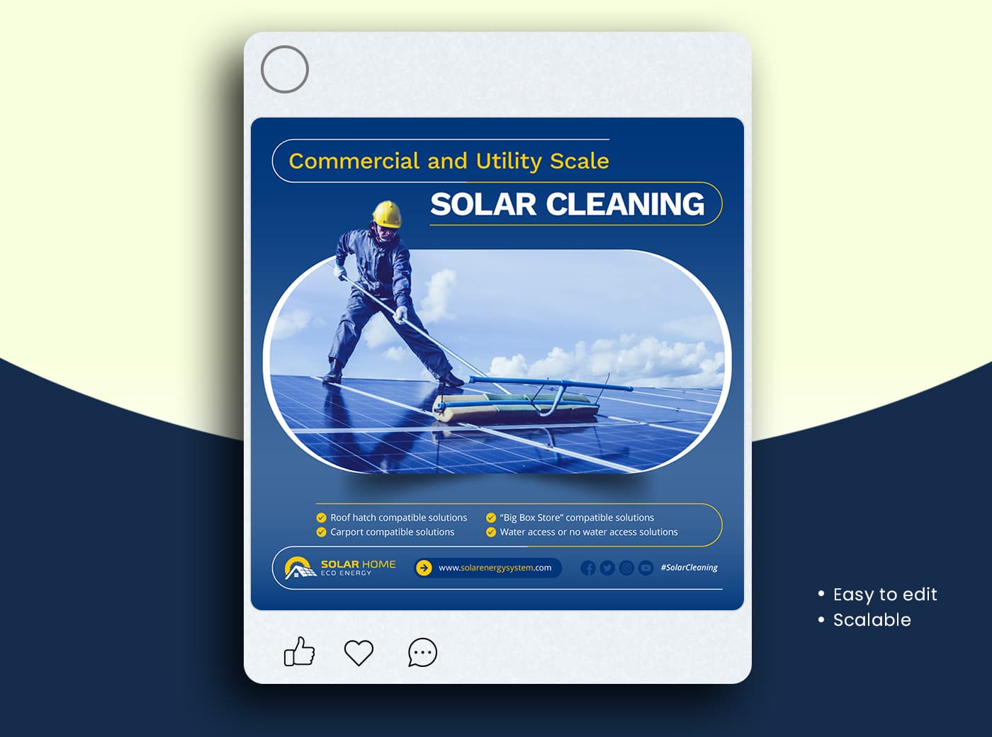 Solar Social Media Posts Template Bundle for Digital Marketing V1 ...