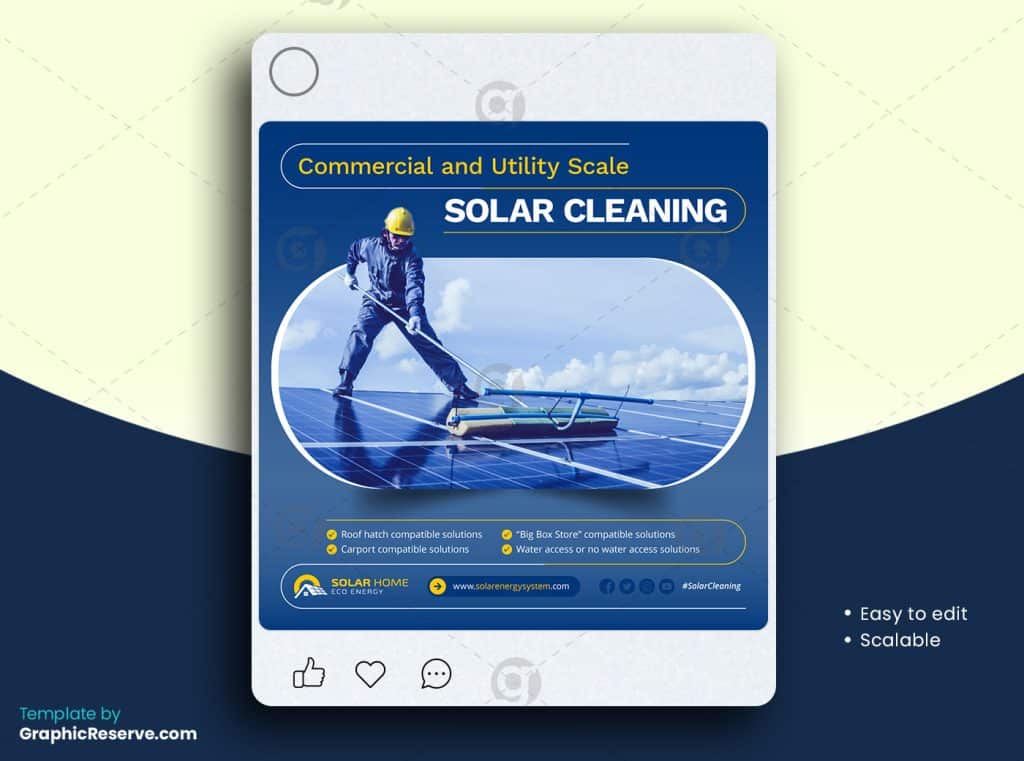 Solar Social Media Posts Template Bundle for Digital Marketing V1 ...