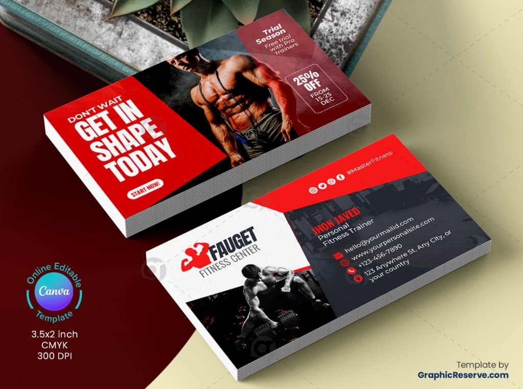 Sample Personal Trainer Business Cards