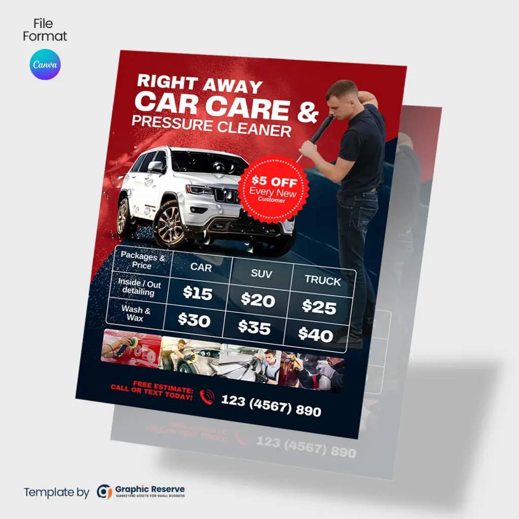 Car Care Pricing Flyer Template