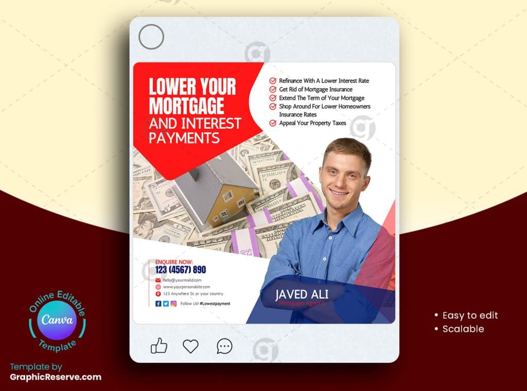 Professional Mortgage Lender Social Media Banner Designs Canva Template