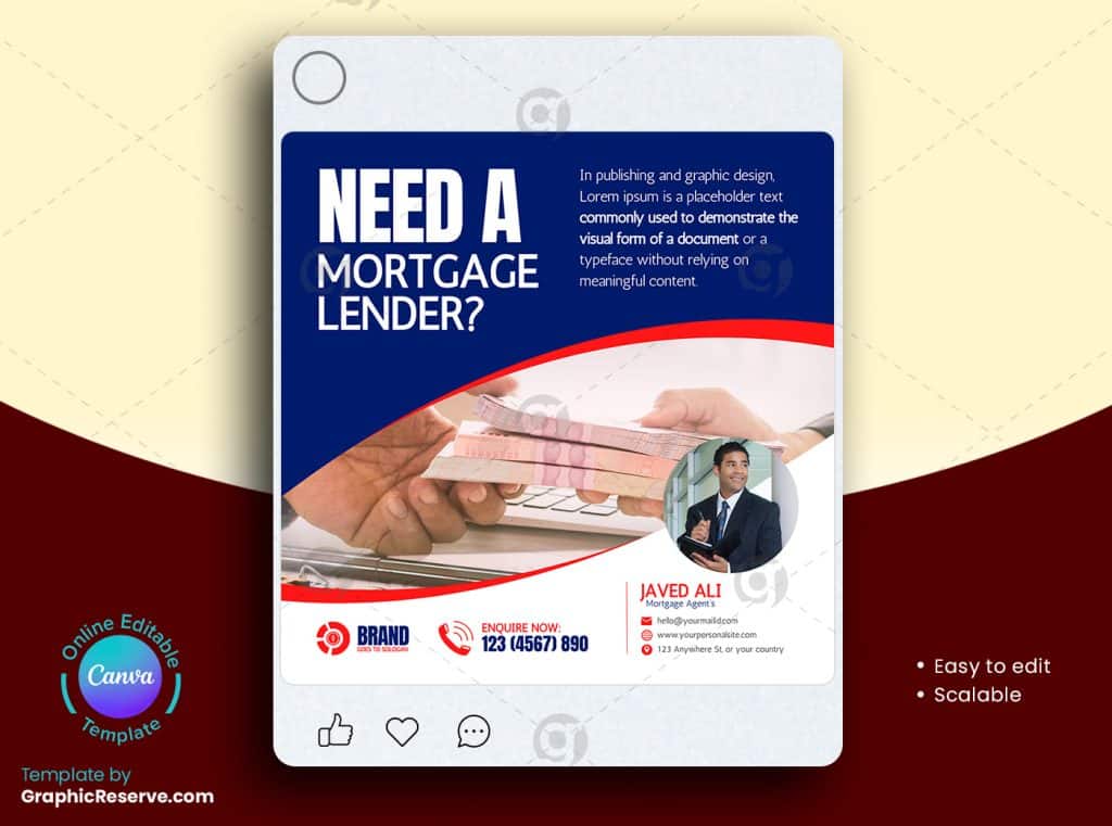 Customizable Canva Template for Mortgage Lender Banners