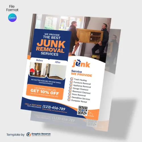 Customizable Junk Removal Flyer for Your Cleaning Services