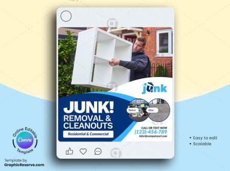 Junk Removal Web Banner Canva Template