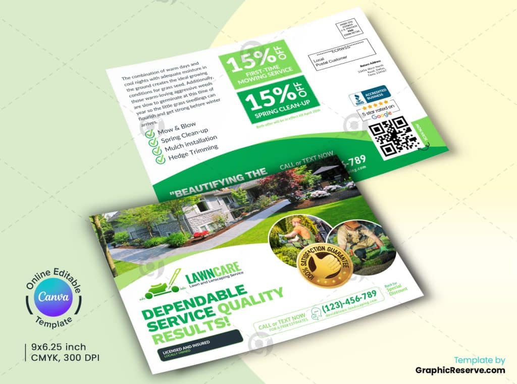 Landscaping Marketing Material Canva Bundle Design