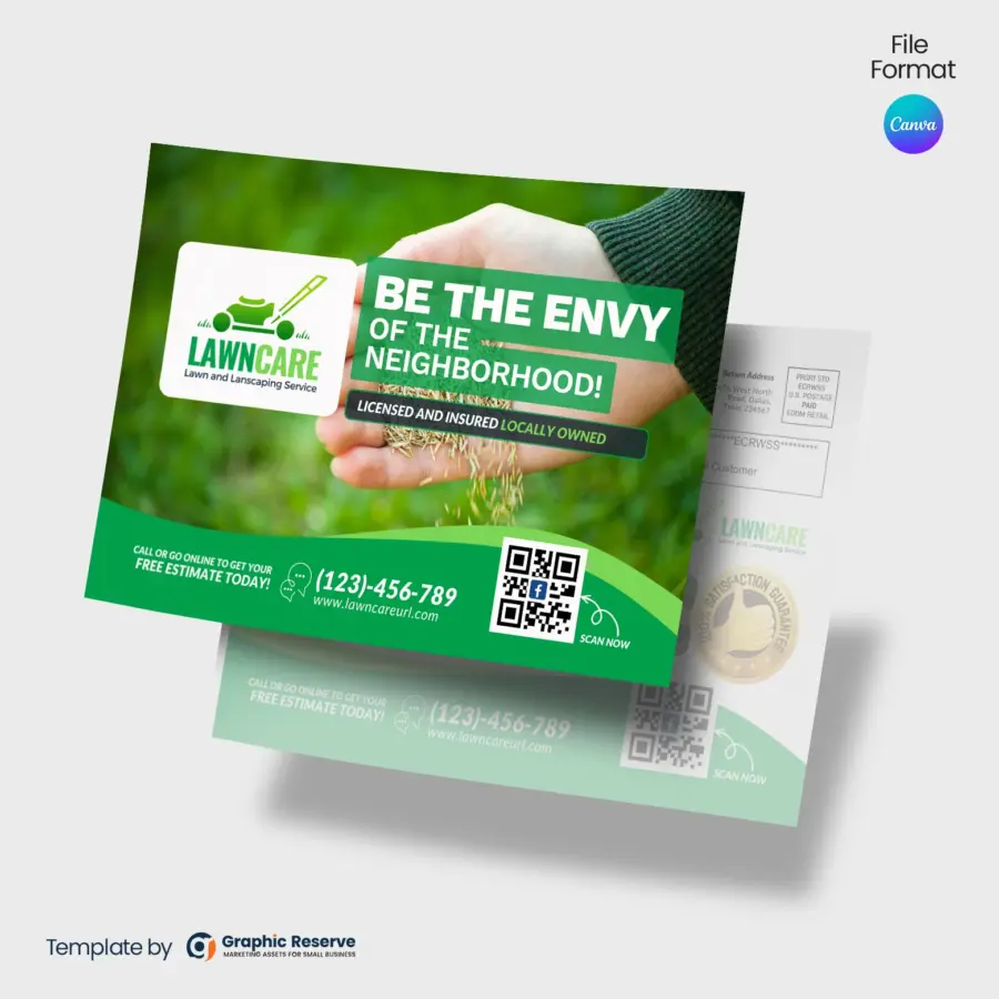 Customize Lawn Service EDDM Postcard Template