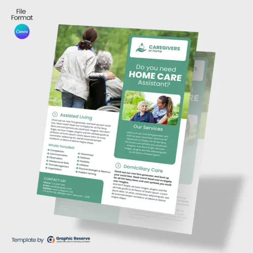 Caregiver Home Care Canva Flyer