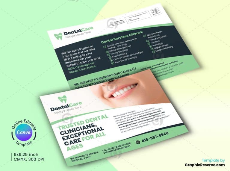 Dentistry Marketing Material Canva Template Bundle