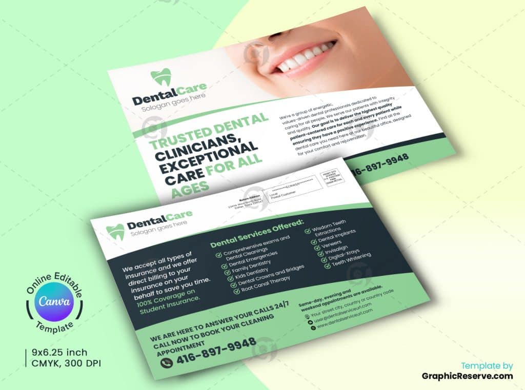 Dentistry Marketing Material Canva Template Bundle