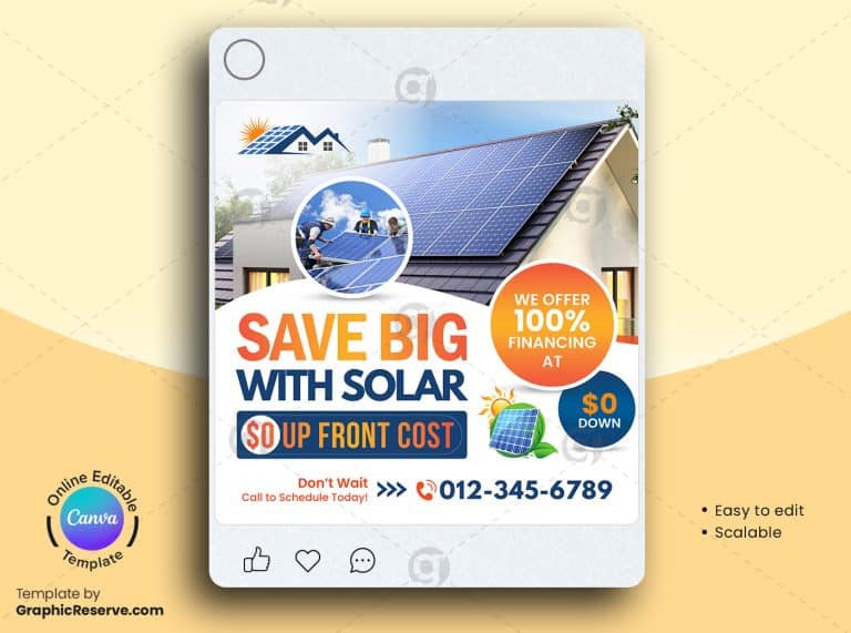 Solar Business Marketing Materials Bundle Canva Template