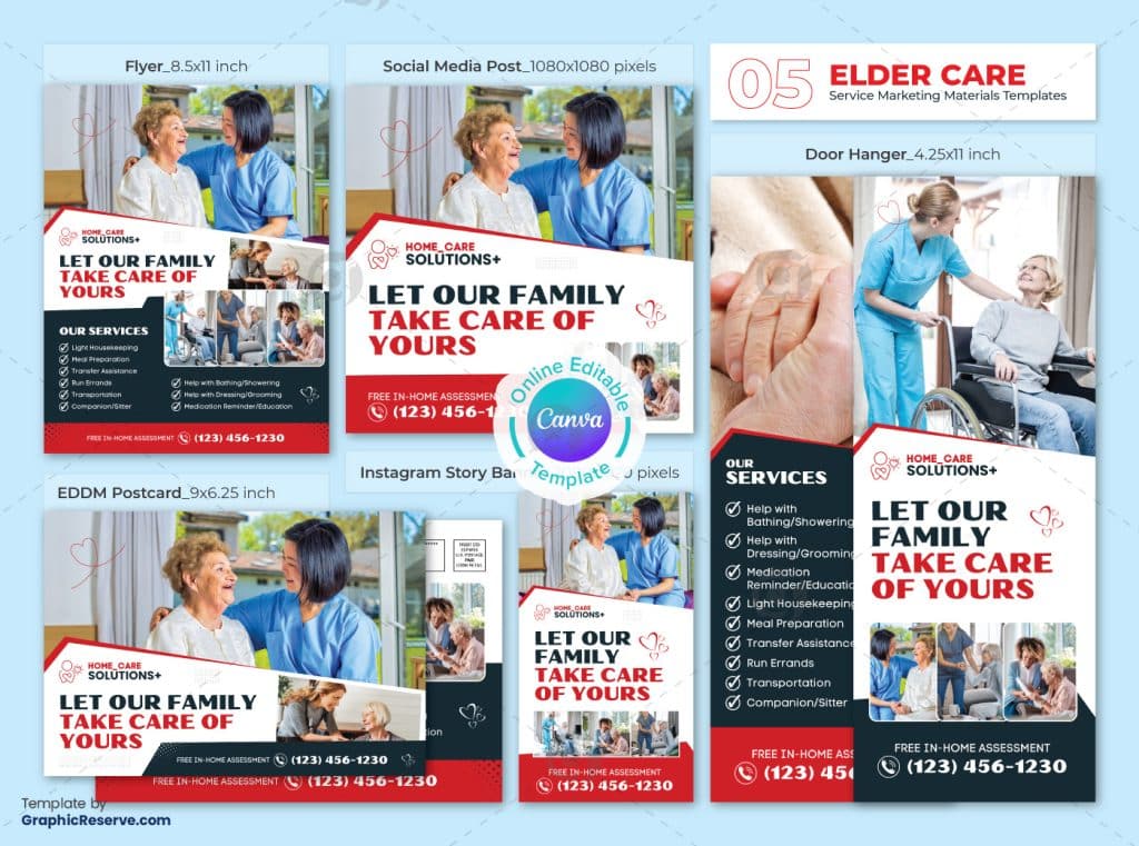 3+ Home Care Marketing Materials Canva Templates Bundle