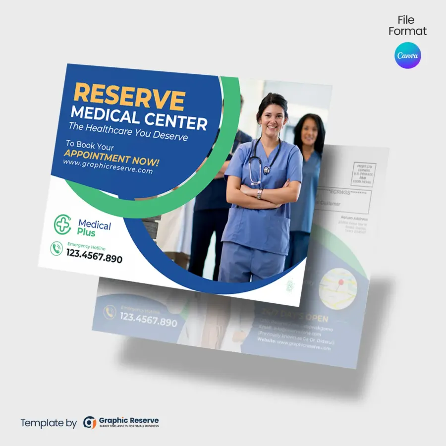 Medical Service EDDM Mailer Canva Template