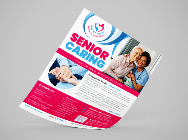 Senior Care Flyer Template in Photoshop and Canva