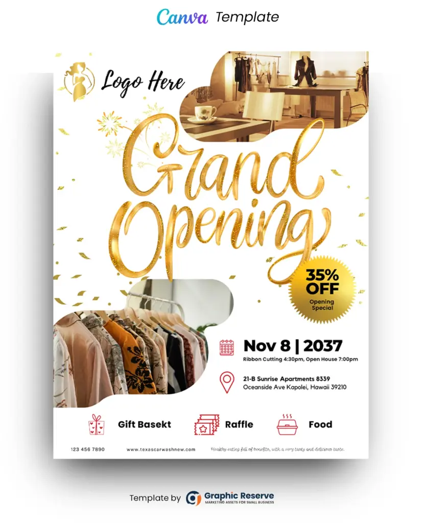 Stylish Grand Opening Fashion Brand Flyer Template