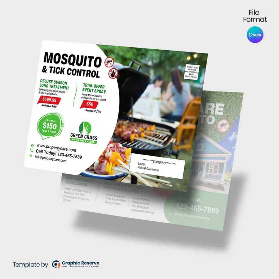 Mosquito & Tick Control EDDM Postcard Template