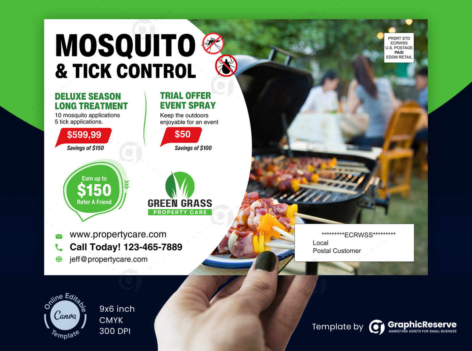 Mosquito & Tick Control EDDM Postcard Template