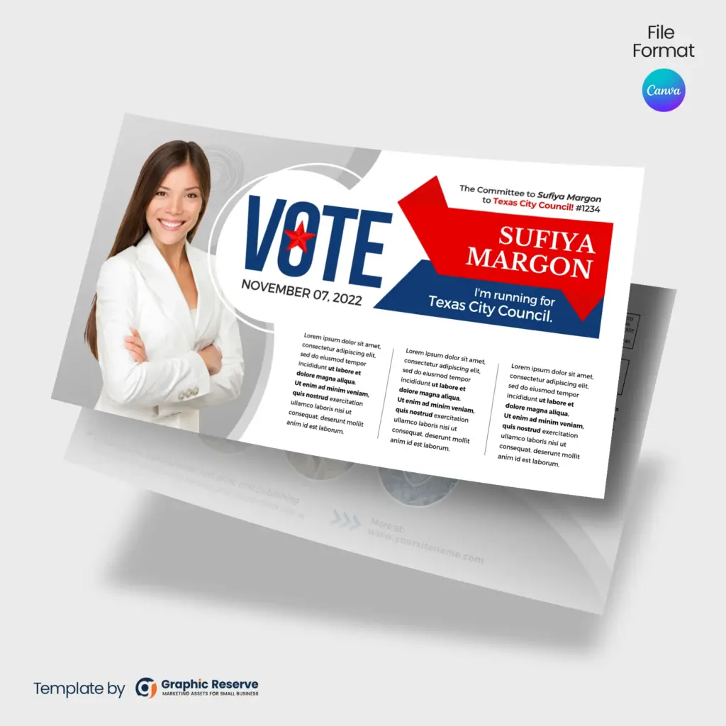 Election Mailer EDDM Postcard Template for Political Campaigns