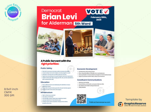 Political Flyer Design Canva Template