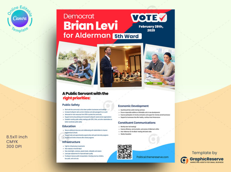 Political Flyer Design Canva Template