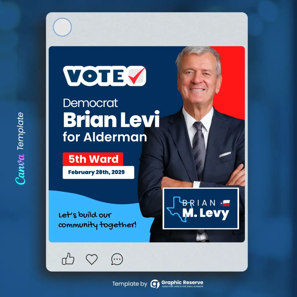 Political Poster Canva Templates for Social Media Posts