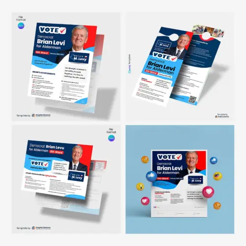 Creative Election Campaign Door Hanger Template