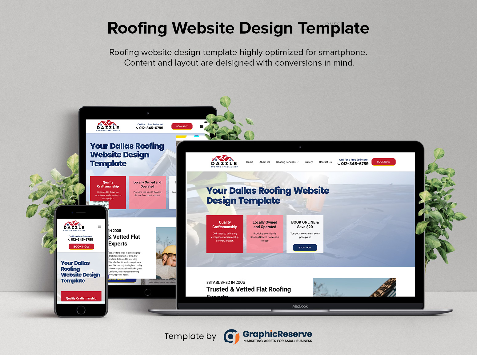 Roofing Website Design Templates (WordPress Elementor)