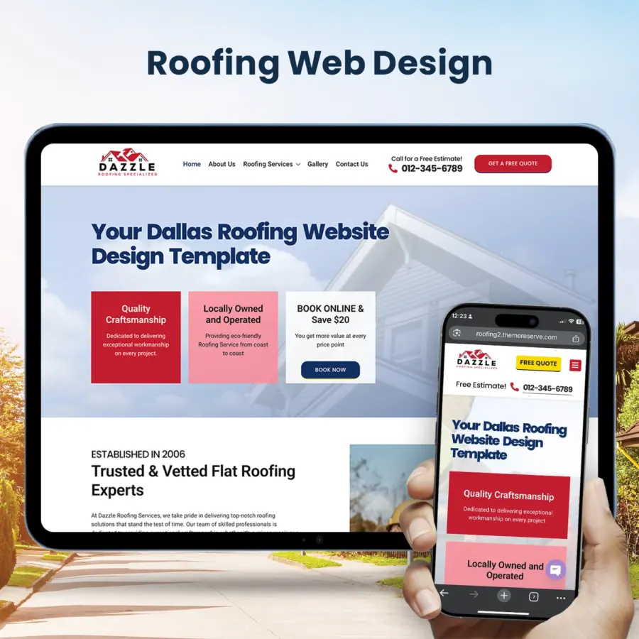 Roofing Website Design Template (WordPress Elementor Kit)