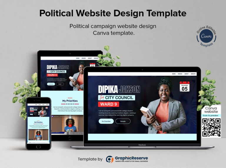 Canva Election Candidate Poster Template Design