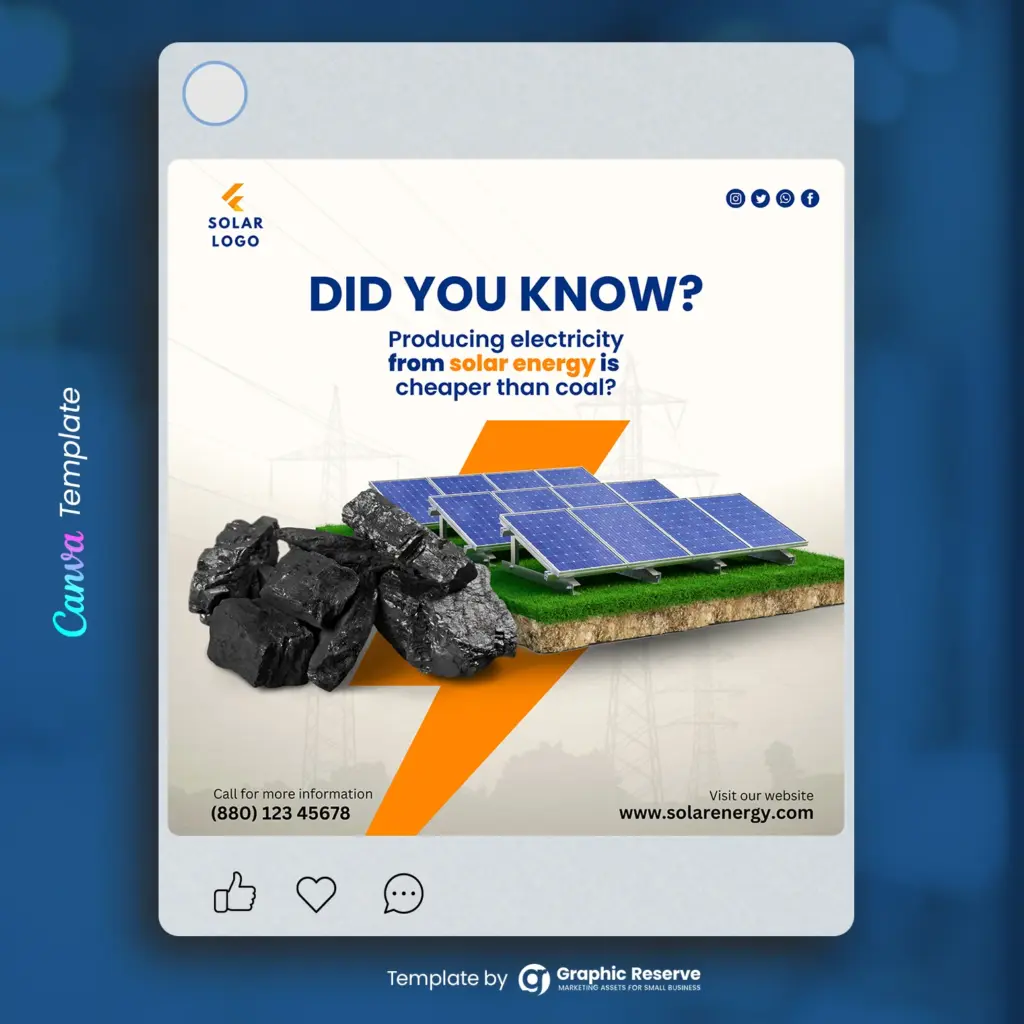 Creative Solar Energy Instagram Post Template