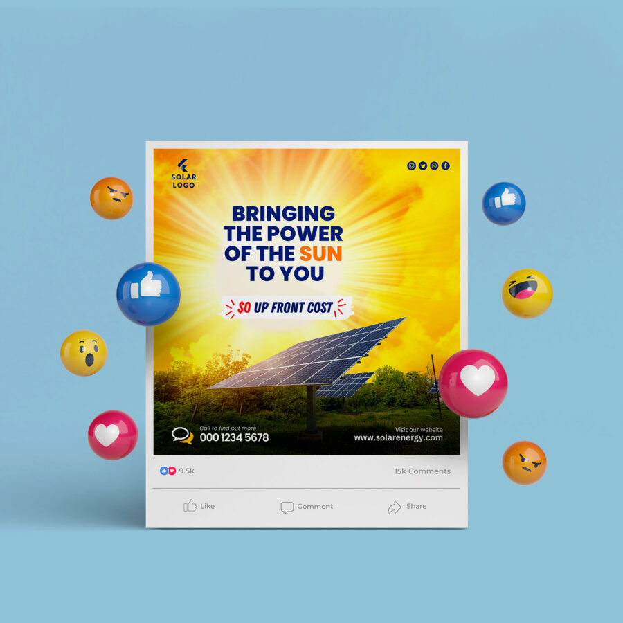 Creative Solar Marketing Banner & Poster Design Template