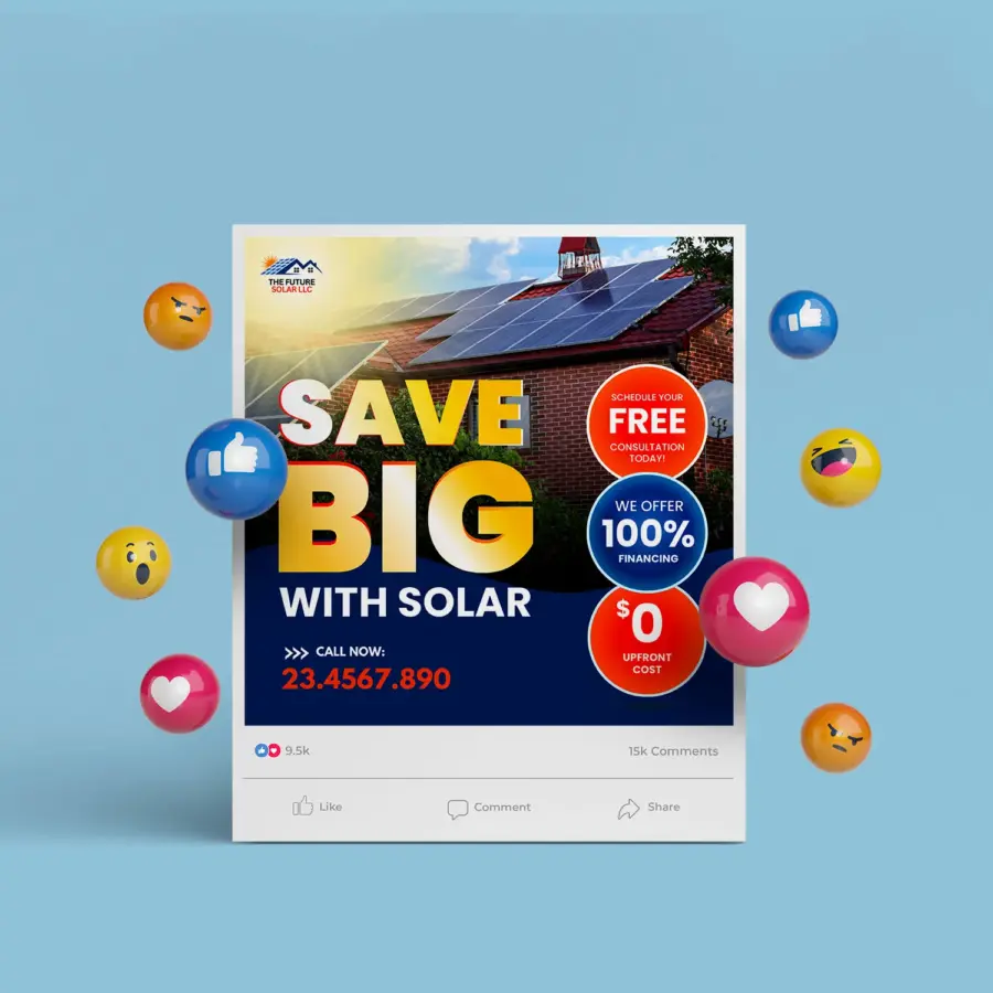 Solar Digital Marketing Poster Design Templates