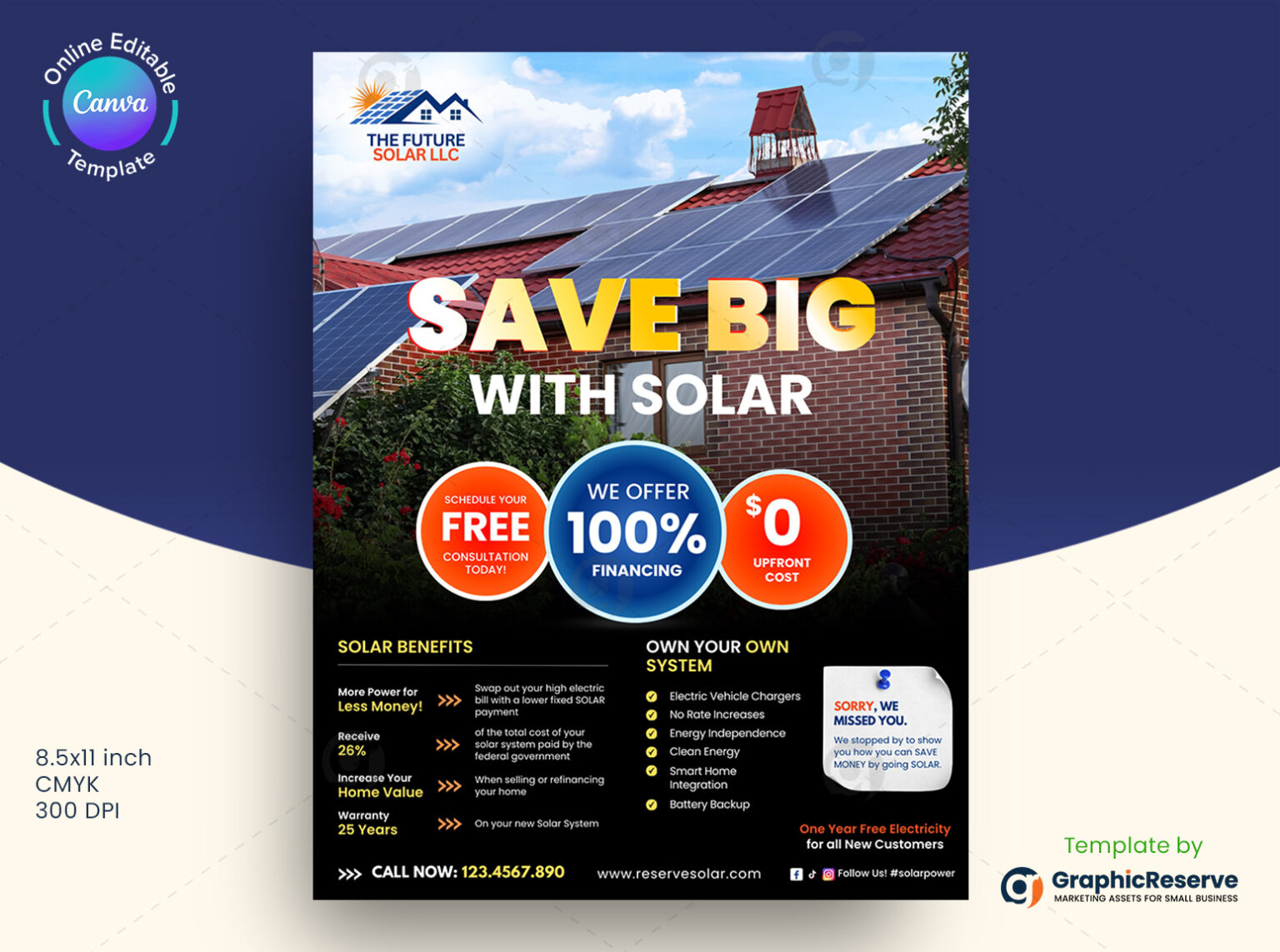 Solar Energy Advertising Flyer Template