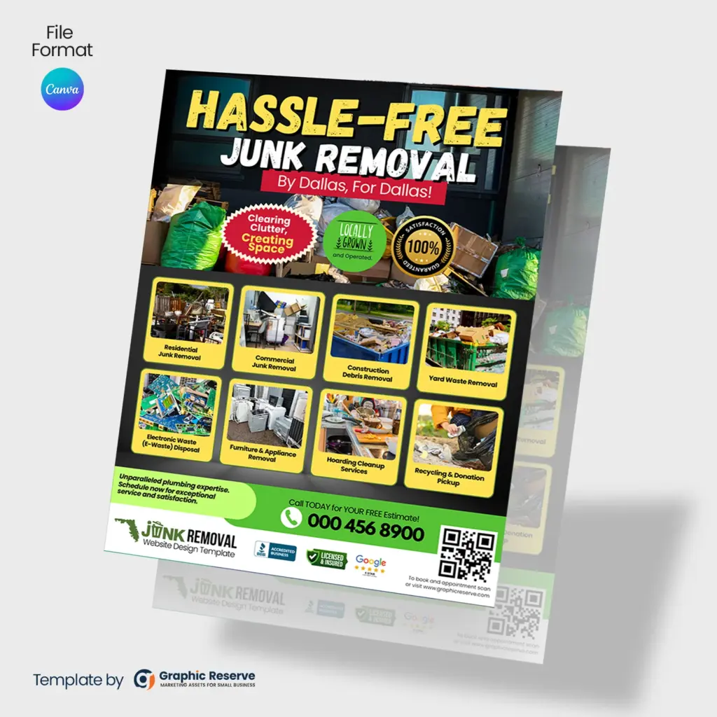 Professional Junk Removal Flyer Template