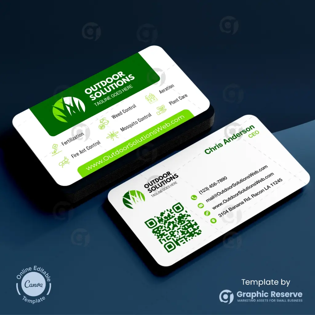 Professional Landscaping Business Card Template