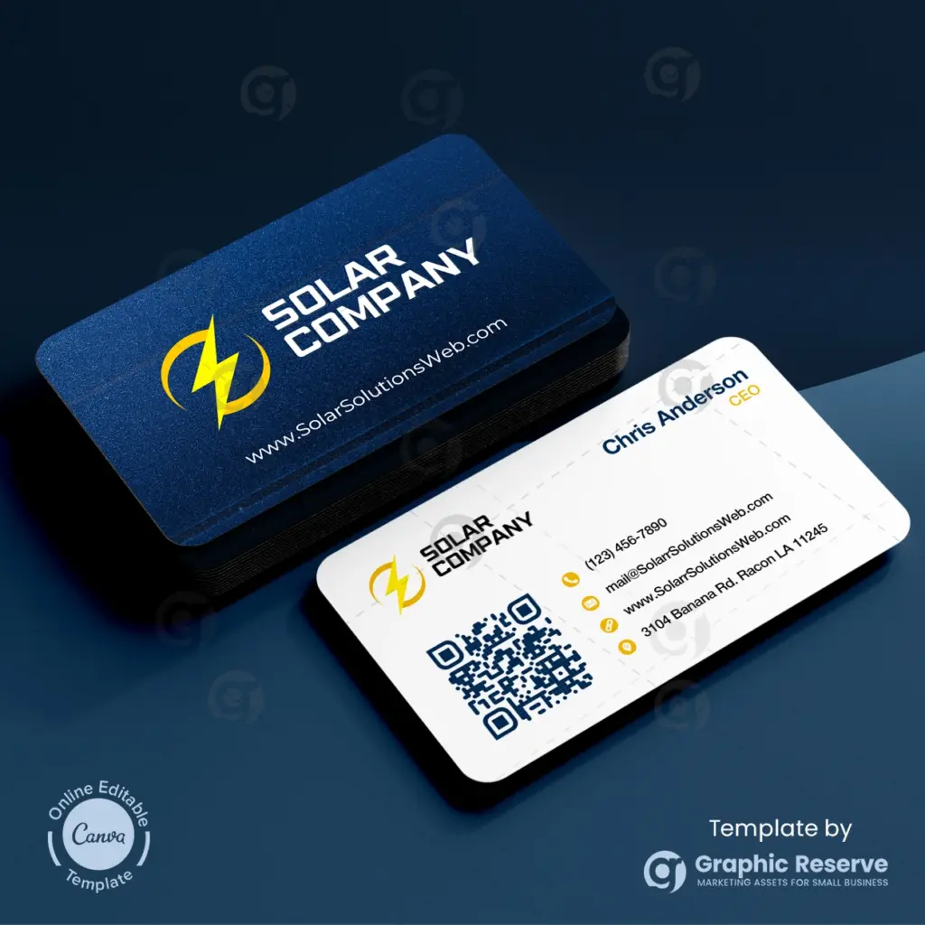Solar Business Card Design Template | Canva Online Editable
