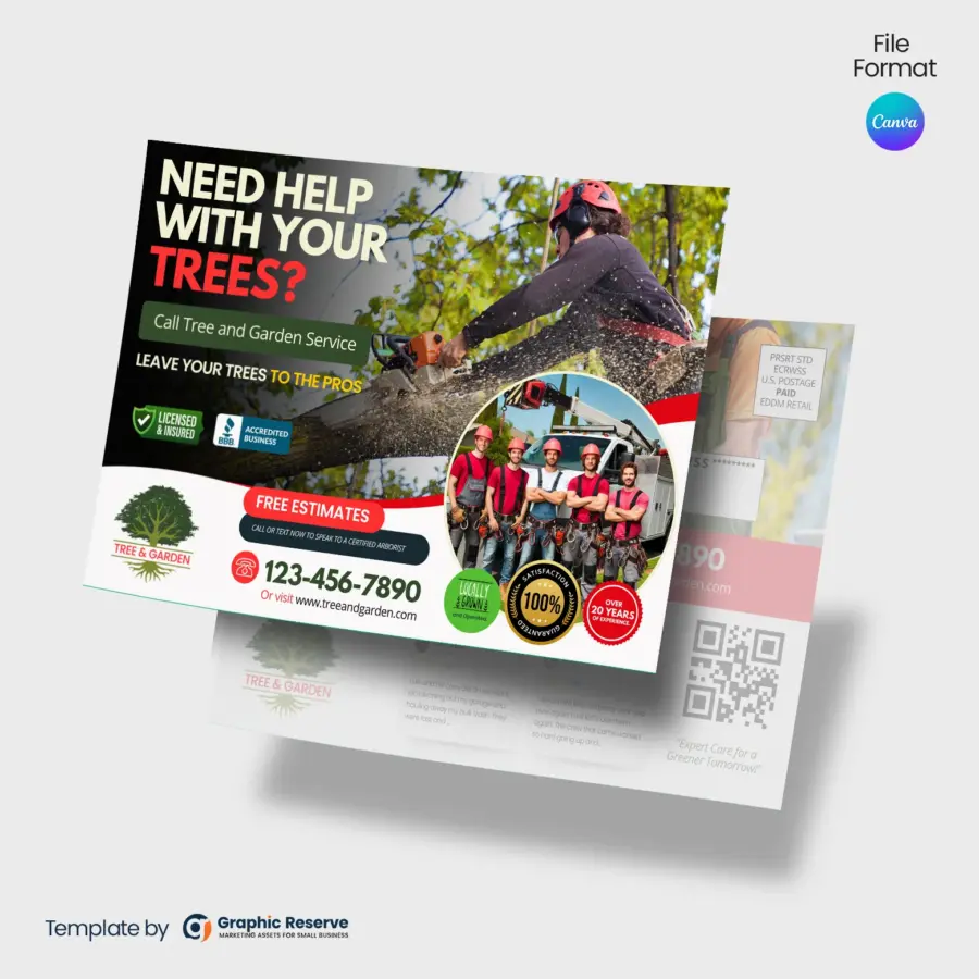 Tree & Gardening Service EDDM Postcard Template - Maximize Your Reach