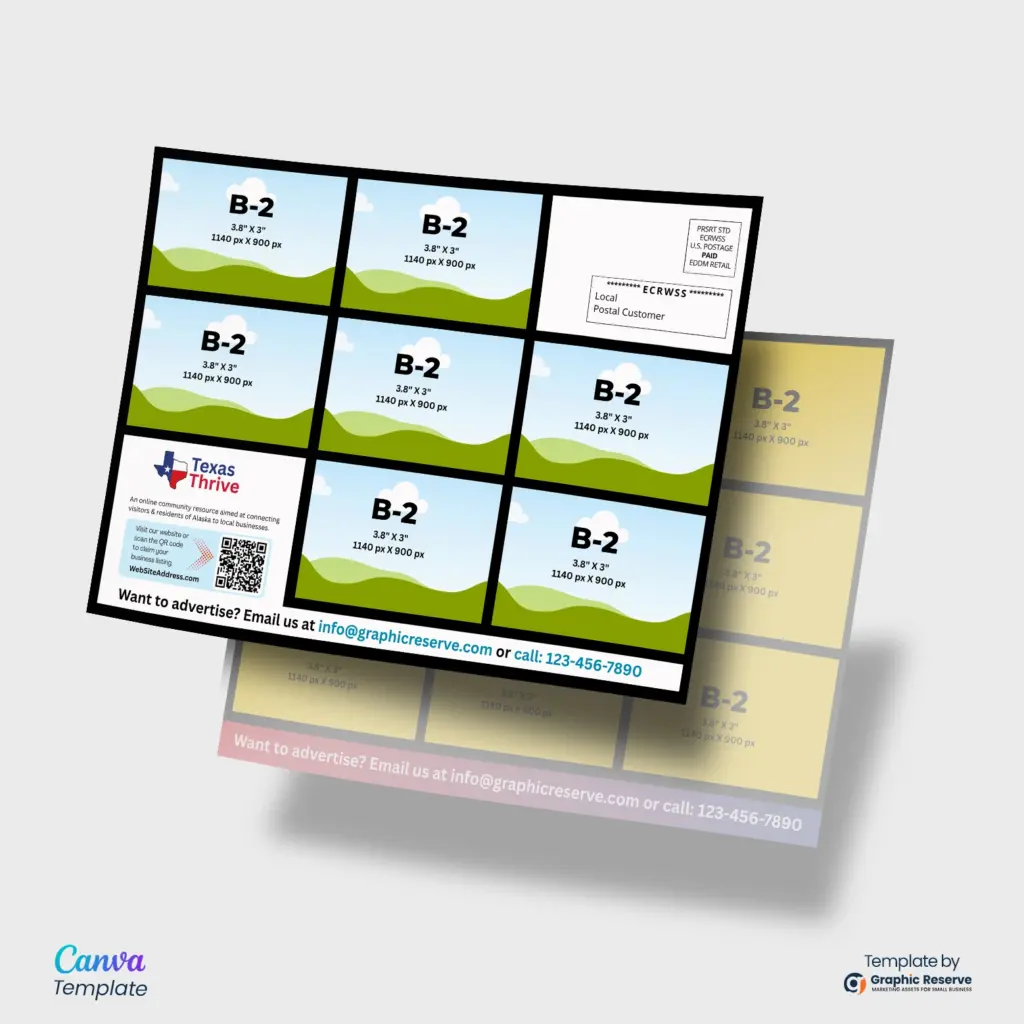 9x12 Shared Cost Co-Op EDDM Postcard With Ad Layouts – Canva