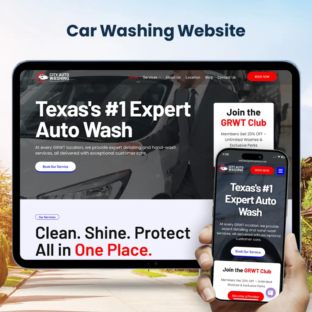 Car and Auto Detailing Website Template for WP & Elementor