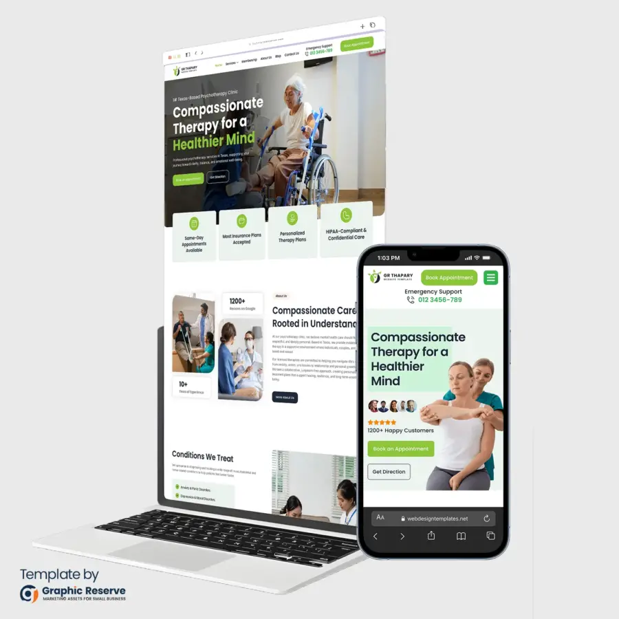 Physical Therapy Website Template – Elementor | GraphicReserve
